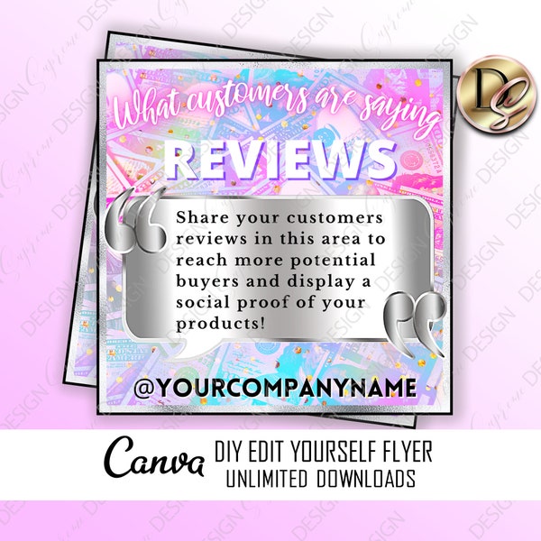 Instagram Customer Review Template - Etsy