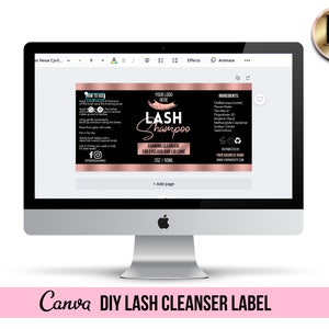 LASH PRODUCT LABEL Design, Lash Shampoo Label Template, Diy Eyelash ...
