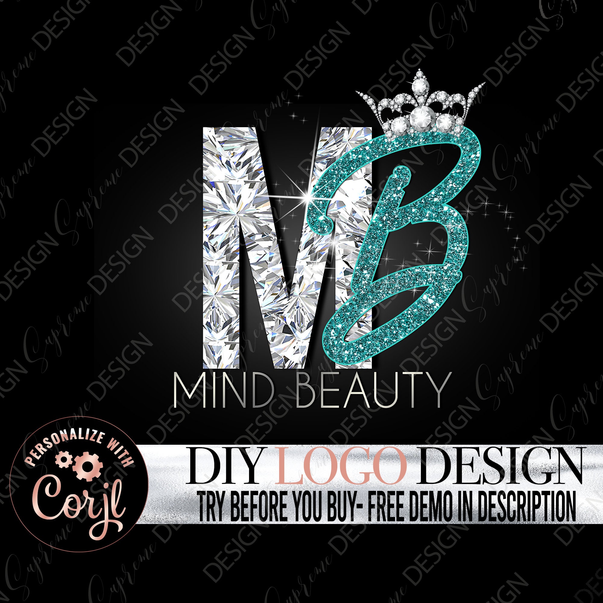 DIY Logo Template Boutique Logo Design Editable Beauty Logo | Etsy