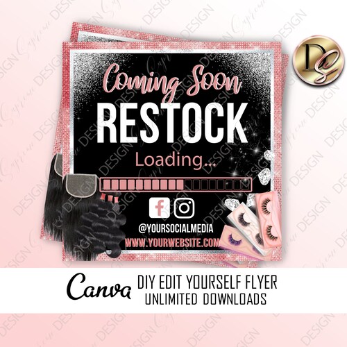 DIY NEW ARRIVALS Flyer Restock Flyer Coming Soon Flyer New - Etsy