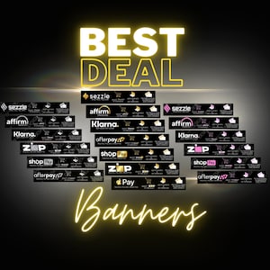 PAYMENT BANNERS Template Bundle, Afterpay, Sezzle, Klarna, Quadpay ...