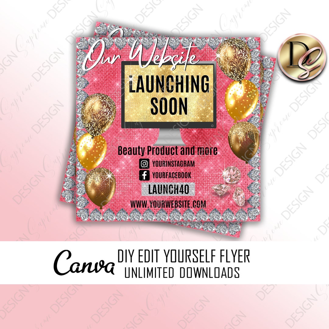 WEBSITE LAUNCH FLYER, Coming Soon Live Social Media Post, Instagram ...
