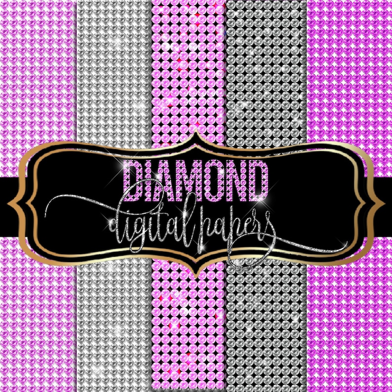 BLING PNG DIAMOND Digital Paper Rhinestone Diamond Clipart - Etsy