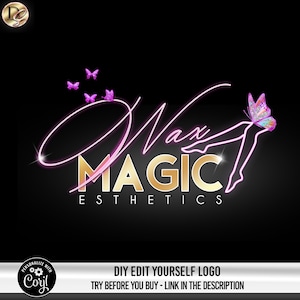 Wax Logo Design, Sugar Wax Logo Template, Editable Sugar Wax Hair