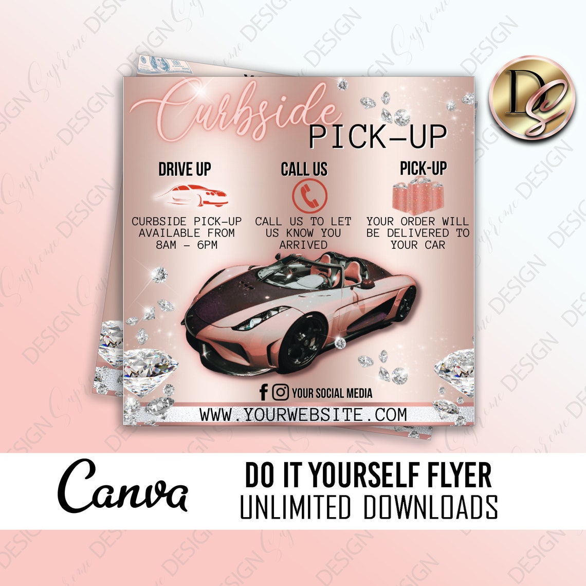 CURBSIDE PICK UP Flyer Shop Flyer Design Store Flyer Social | Etsy