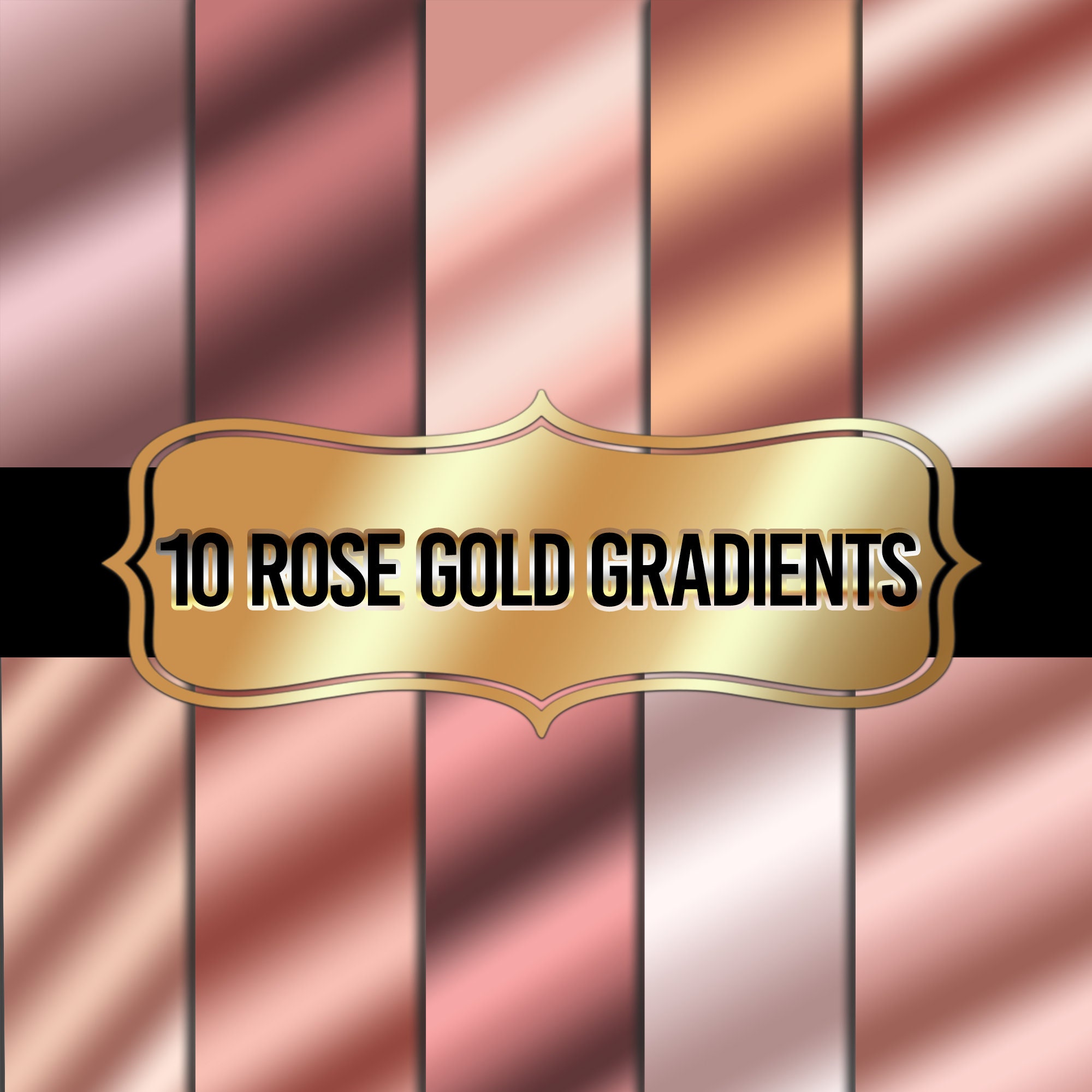 ROSE GOLD DIGITAL Paper Rose Gold Graphics Png Foil Metallic - Etsy
