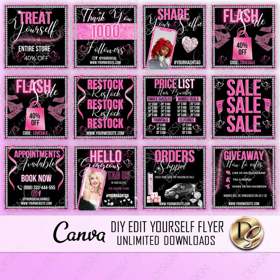 Social Media Flyer Flyer Design Template DIY Instagram - Etsy