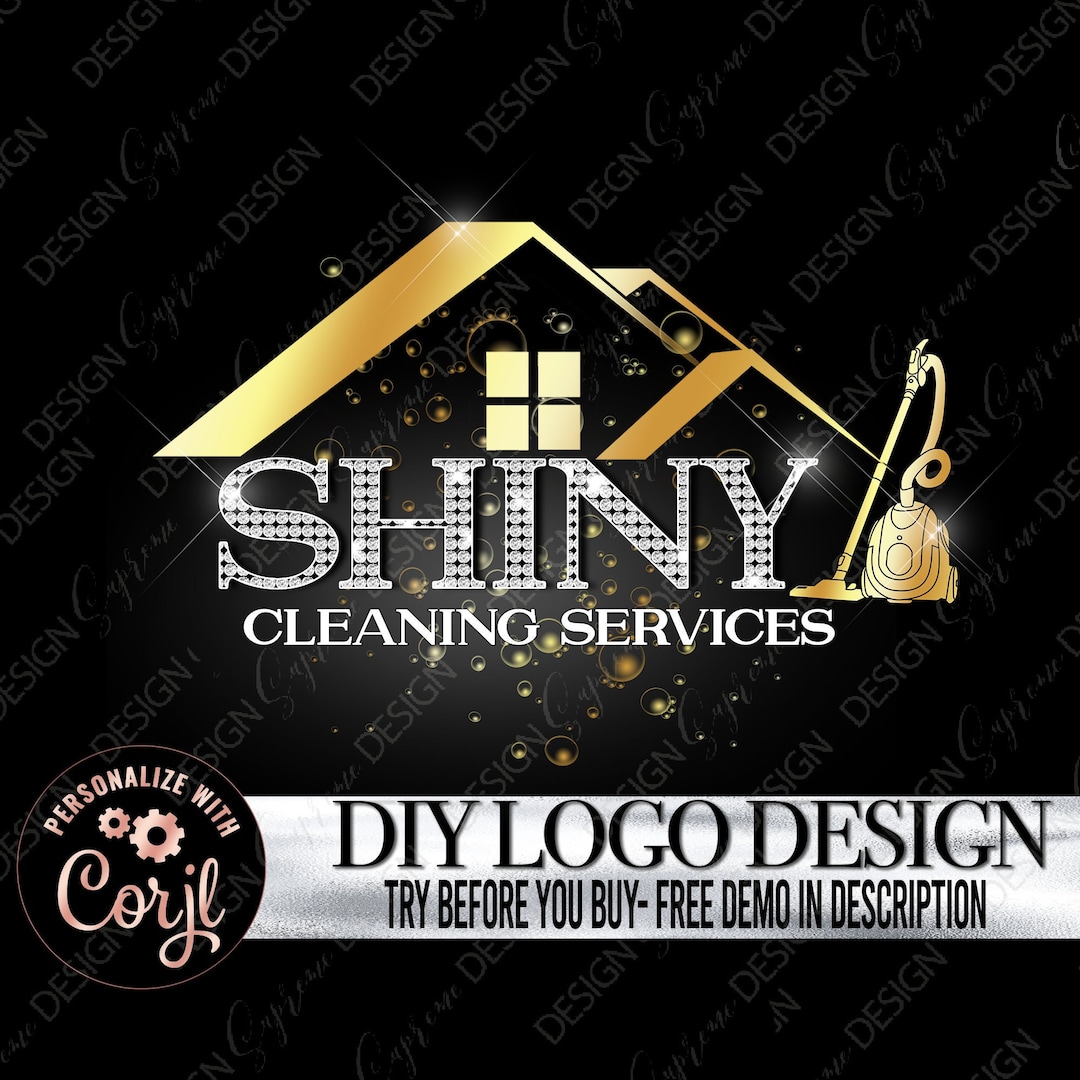 Cleaning Logo, House Cleaning Logo, Housekeeper Logo, Editable Office ...