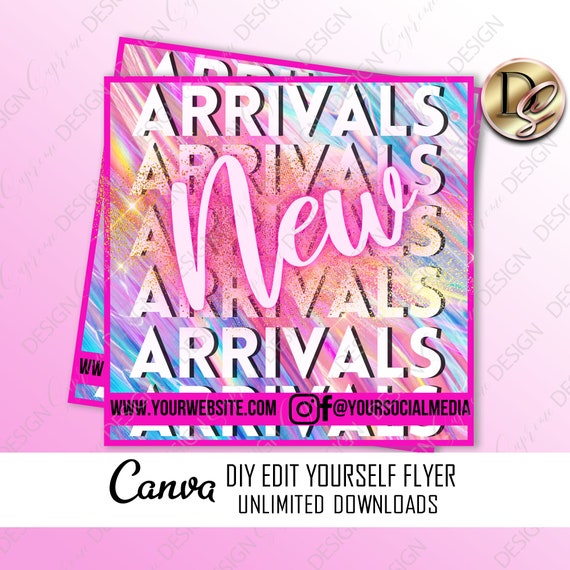 DIY NEW ARRIVALS Flyer New Products Flyer Coming Soon Flyer | Etsy