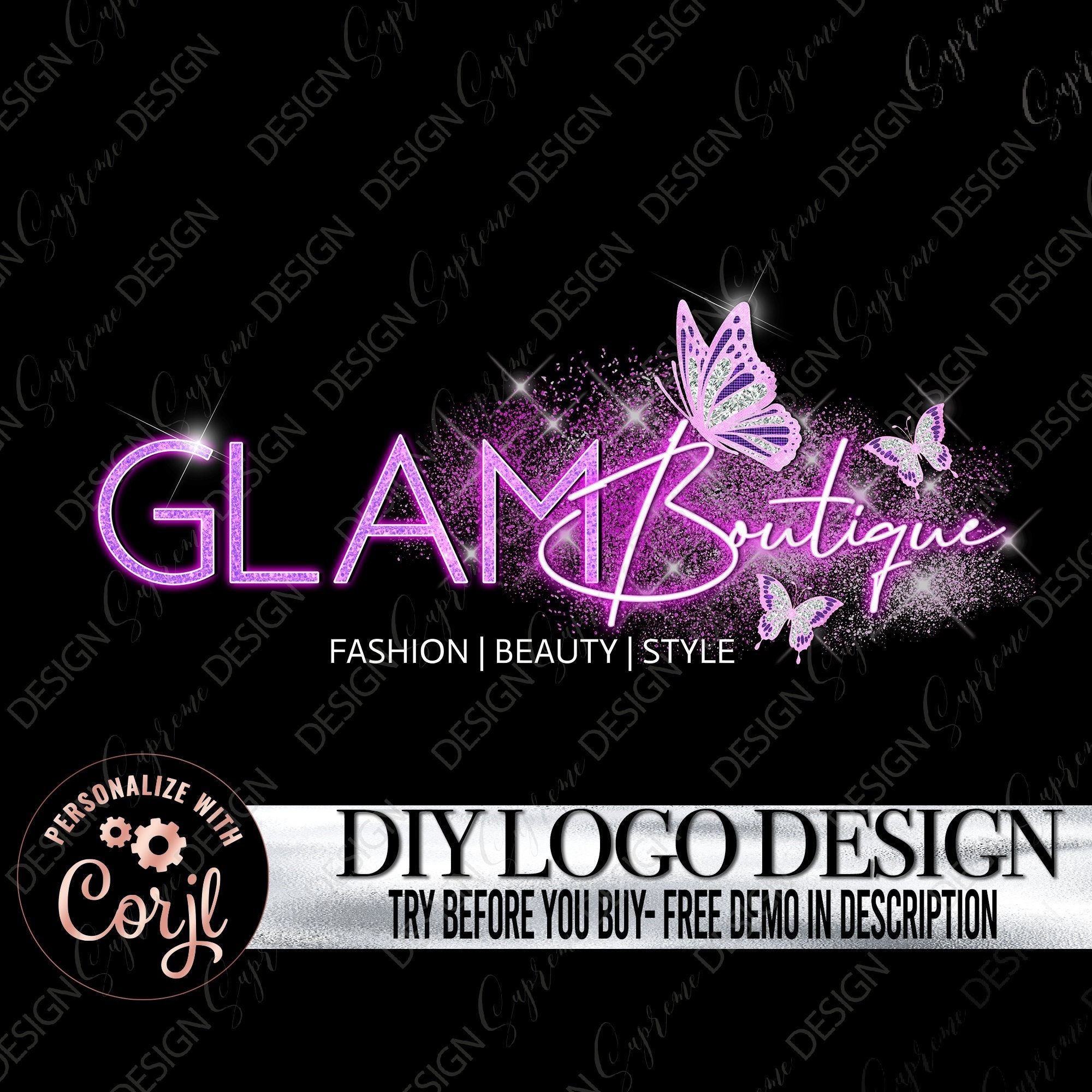 Boutique Logo Design Editable Beauty Logo Design DIY - Etsy