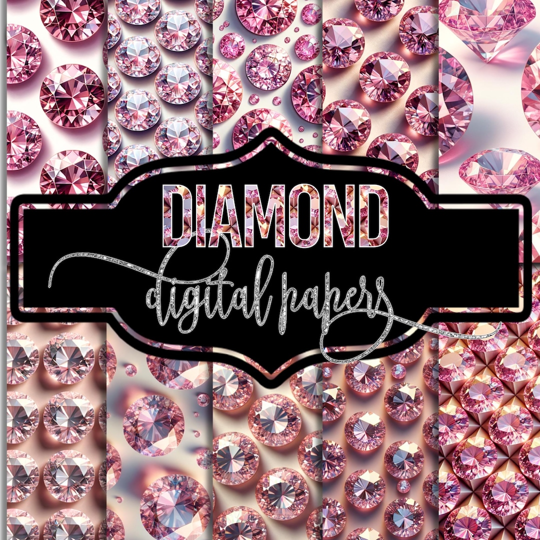 Rose Gold Diamond Digital Paper: Glam Glitter Textures (PDF) - Etsy