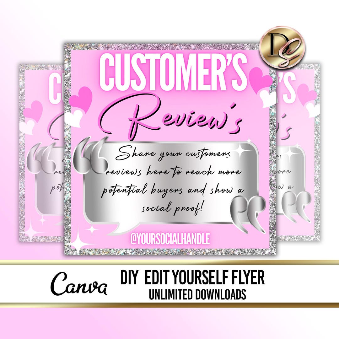 Editable Customer Review Flyer, Customer Feedback Flyer, Client Review ...