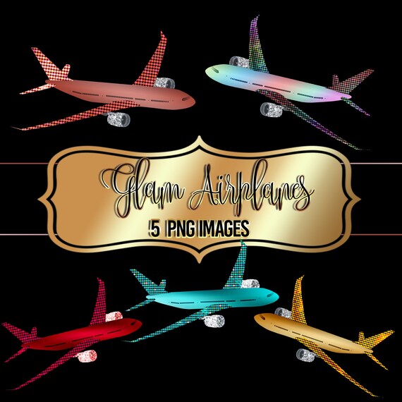 Airplane Clip Art Airplane Graphic PNG Airplane Digital | Etsy