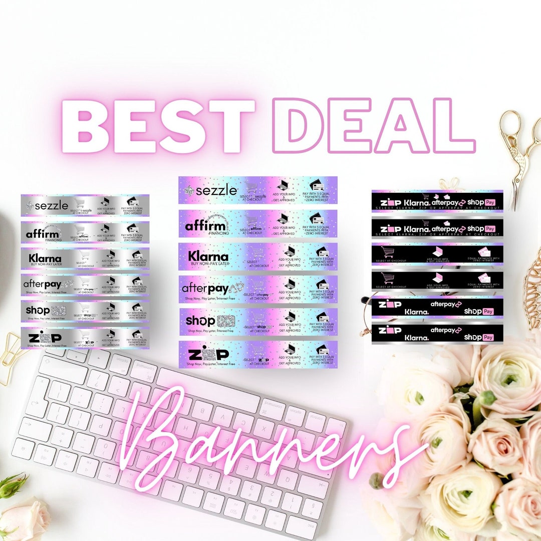 PAYMENT BANNERS Template Bundle, Afterpay, Sezzle, Klarna, Quadpay ...