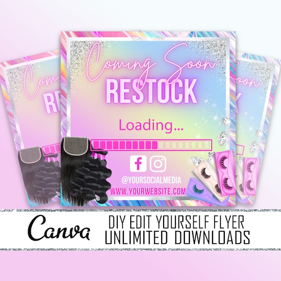 DIY NEW ARRIVALS Flyer Restock Flyer Coming Soon Flyer New | Etsy