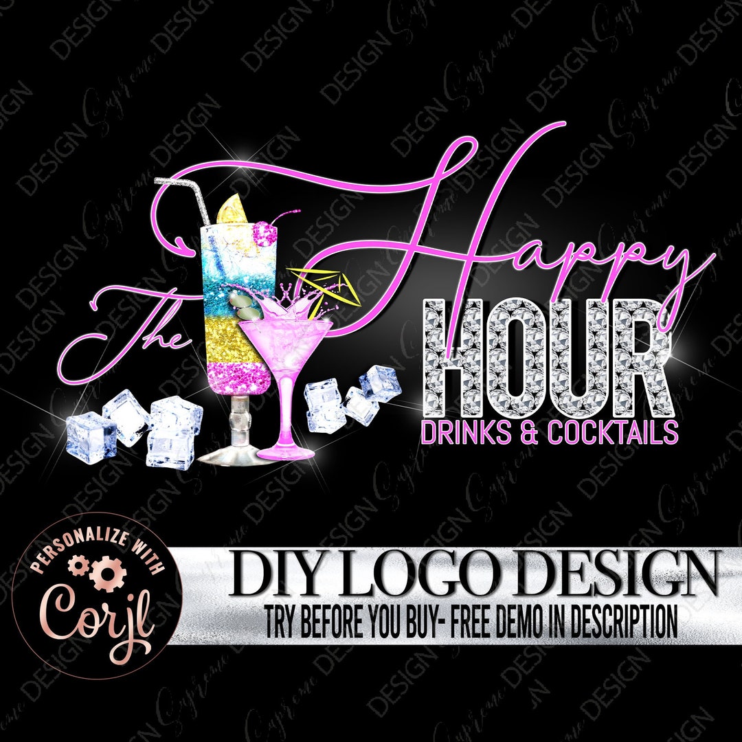 Bartender Logo,bar Logo, Mobile Bartending Logo, Drinks Logo, Cocktail ...