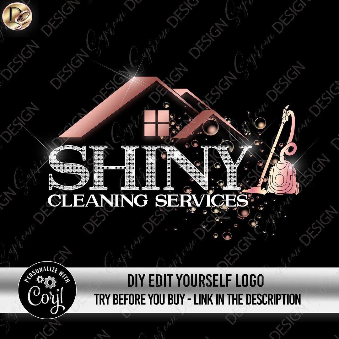 Cleaning Logo, House Cleaning Logo, Housekeeper Logo, Editable Office ...