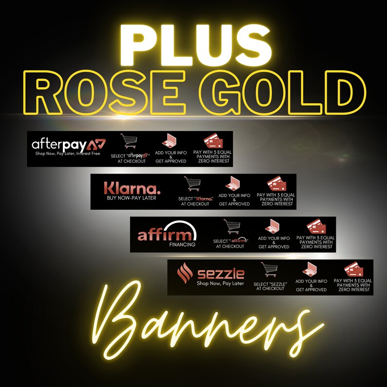 PAYMENT BANNERS Template Bundle Afterpay Sezzle Klarna - Etsy