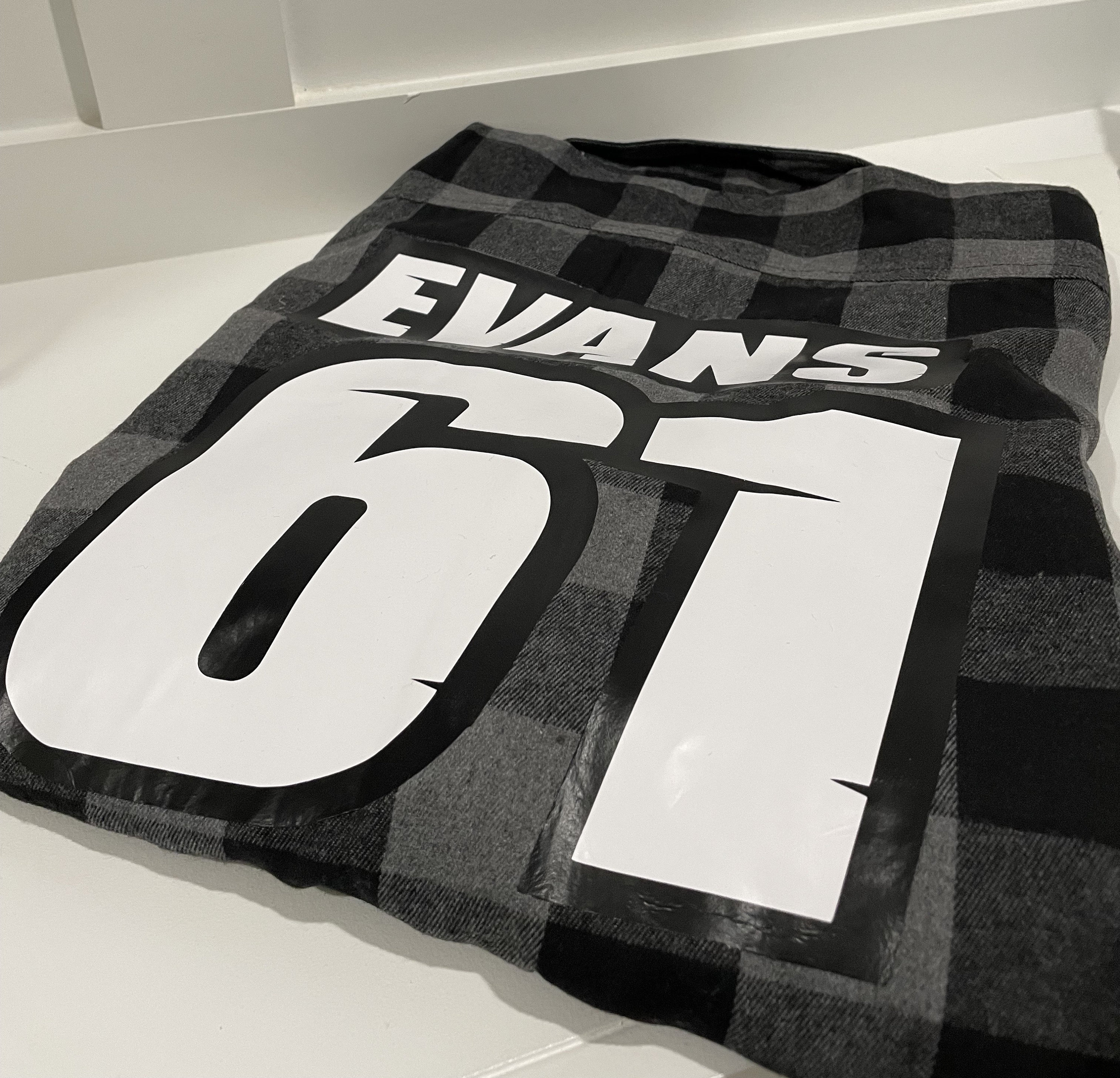 Customize Flannel Moto Flannel Your Name and Number - Etsy