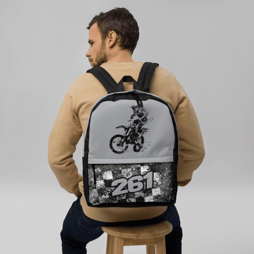 Dirt Bike Backpack Personalized Backpack for School Motocross Backpack ...