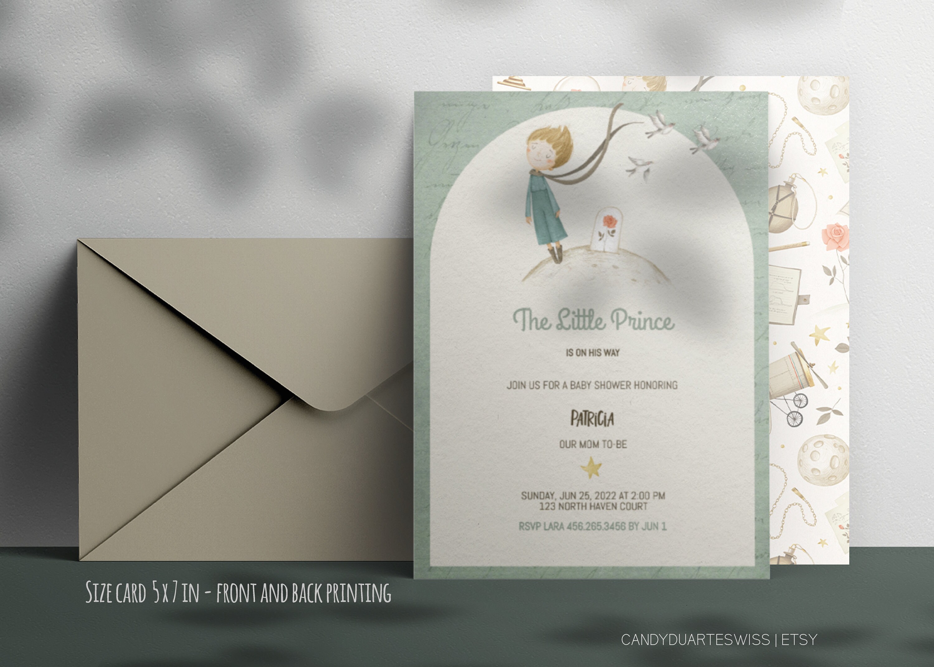 Editable Little Prince Invitation, Little Prince Invitations, Instant ...