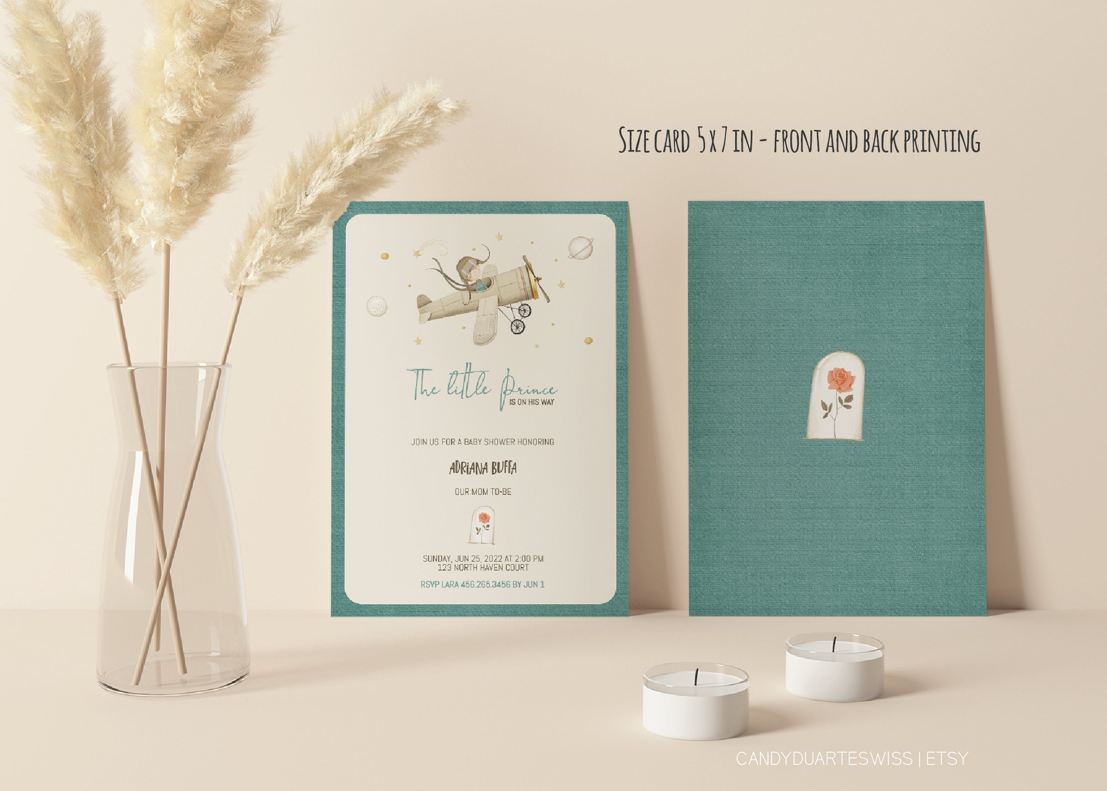 Little Prince Baby Shower Invitation Little Prince Card - Etsy
