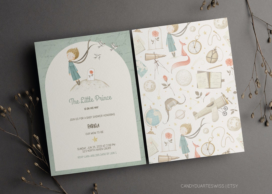 Editable Little Prince Invitation Little Prince Invitations - Etsy