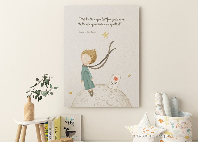 The Little Prince Poster, Printable Wall Art, Little Prince Quotes ...