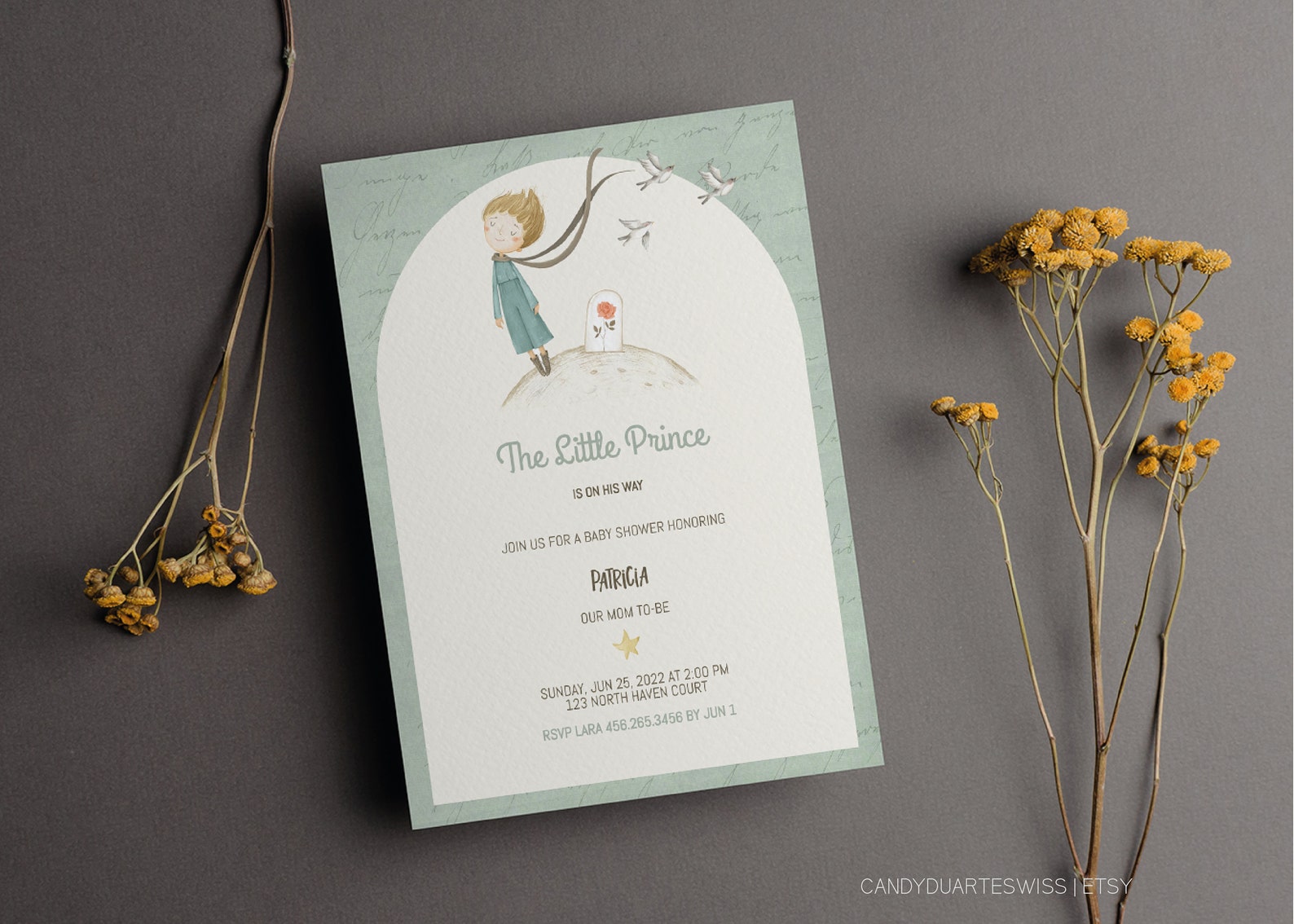 Editable Little Prince Invitation, Little Prince Invitations, Instant ...
