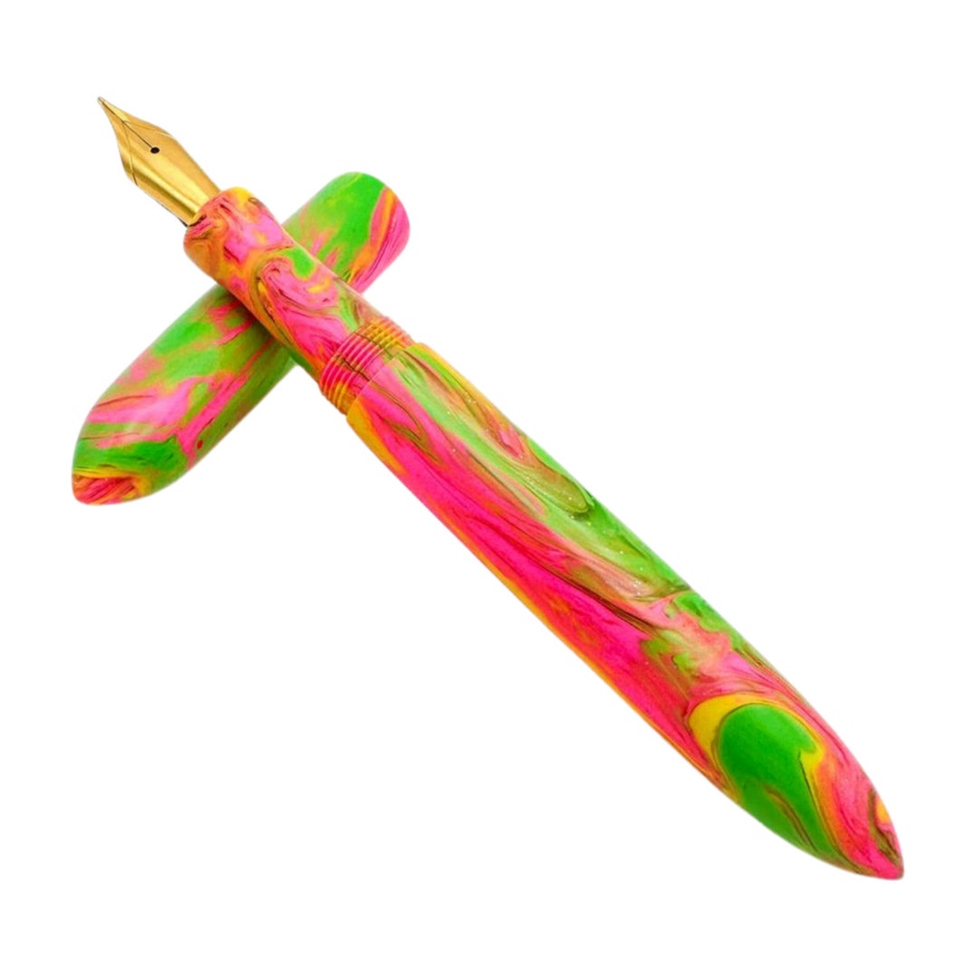 Neon Spring Fountain Pen Kitless Fountain Pen Bespoke Fountain Pen ...