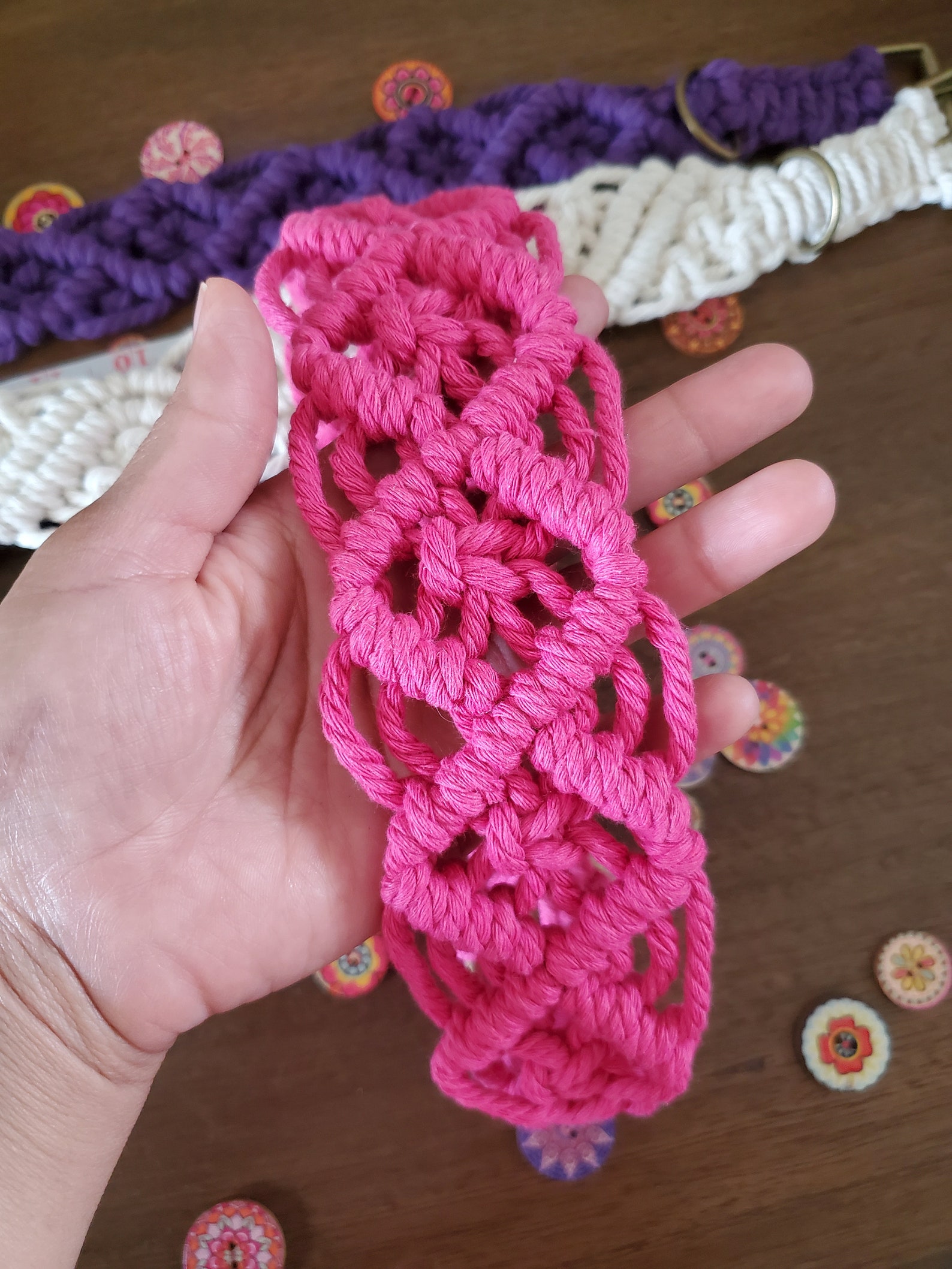 Handmade Macrame Dog Collar - Etsy