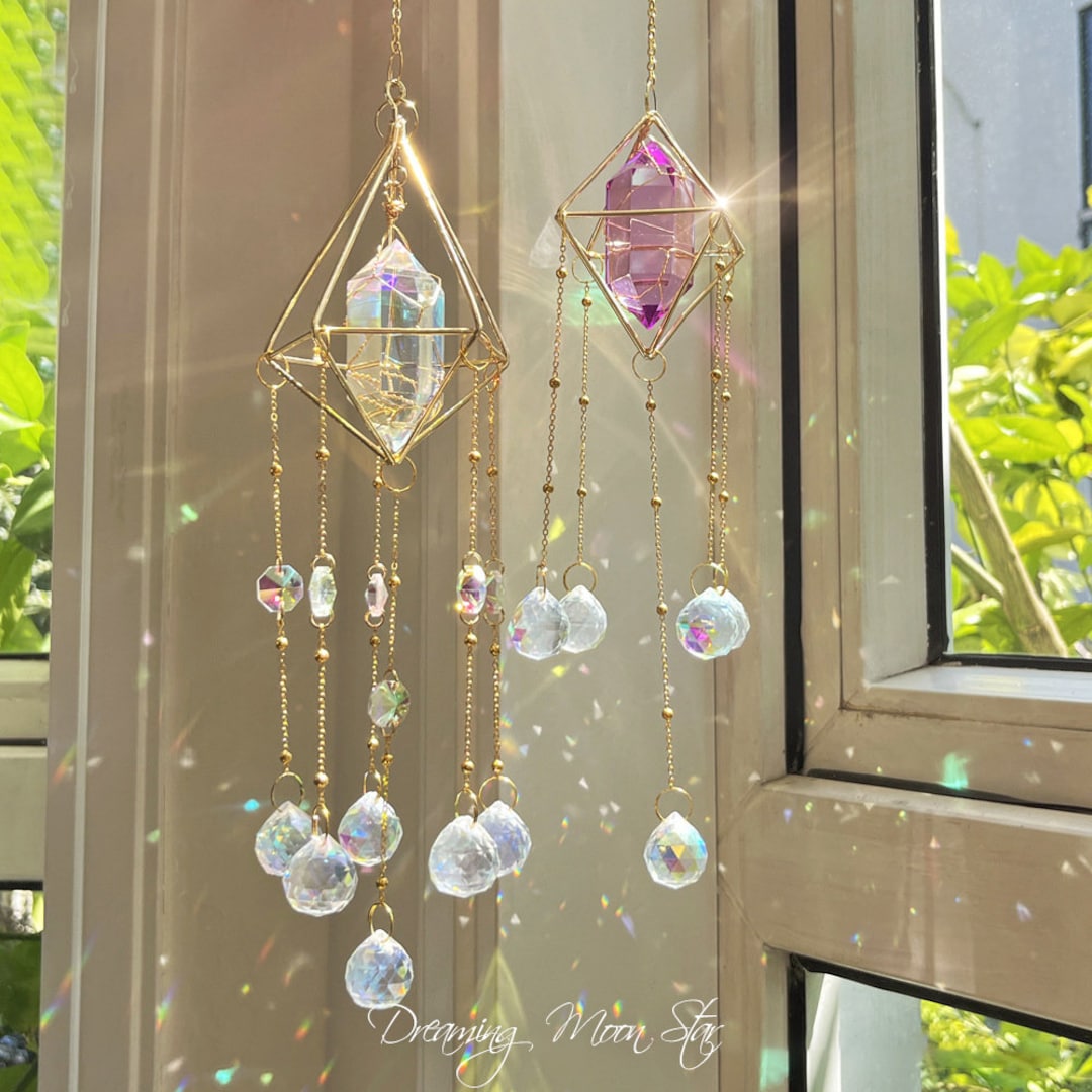 Large Crystal Prism Suncatcher | Rainbow Maker | Window Ornaments ...