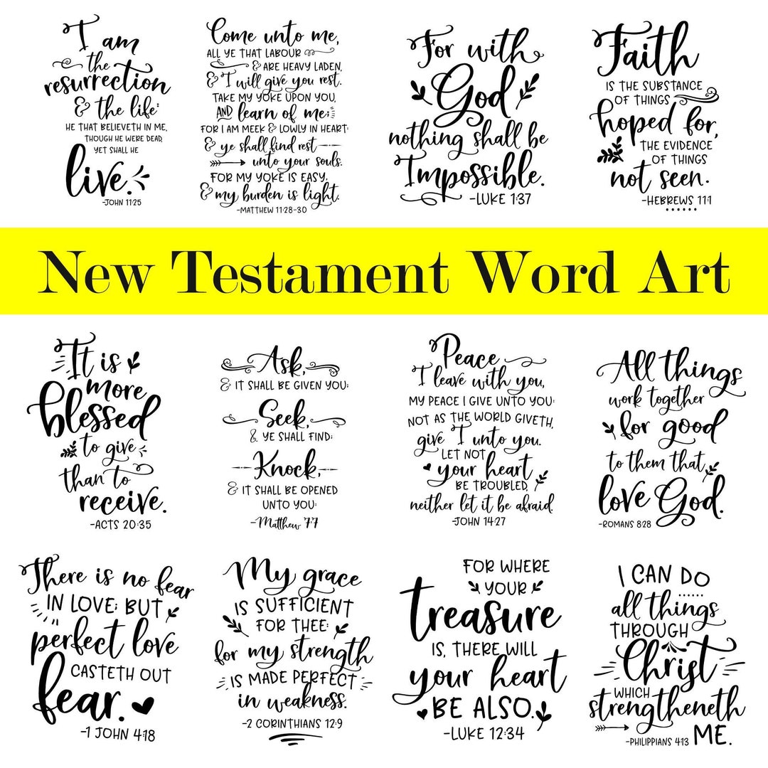 New Testament Word Art - Etsy