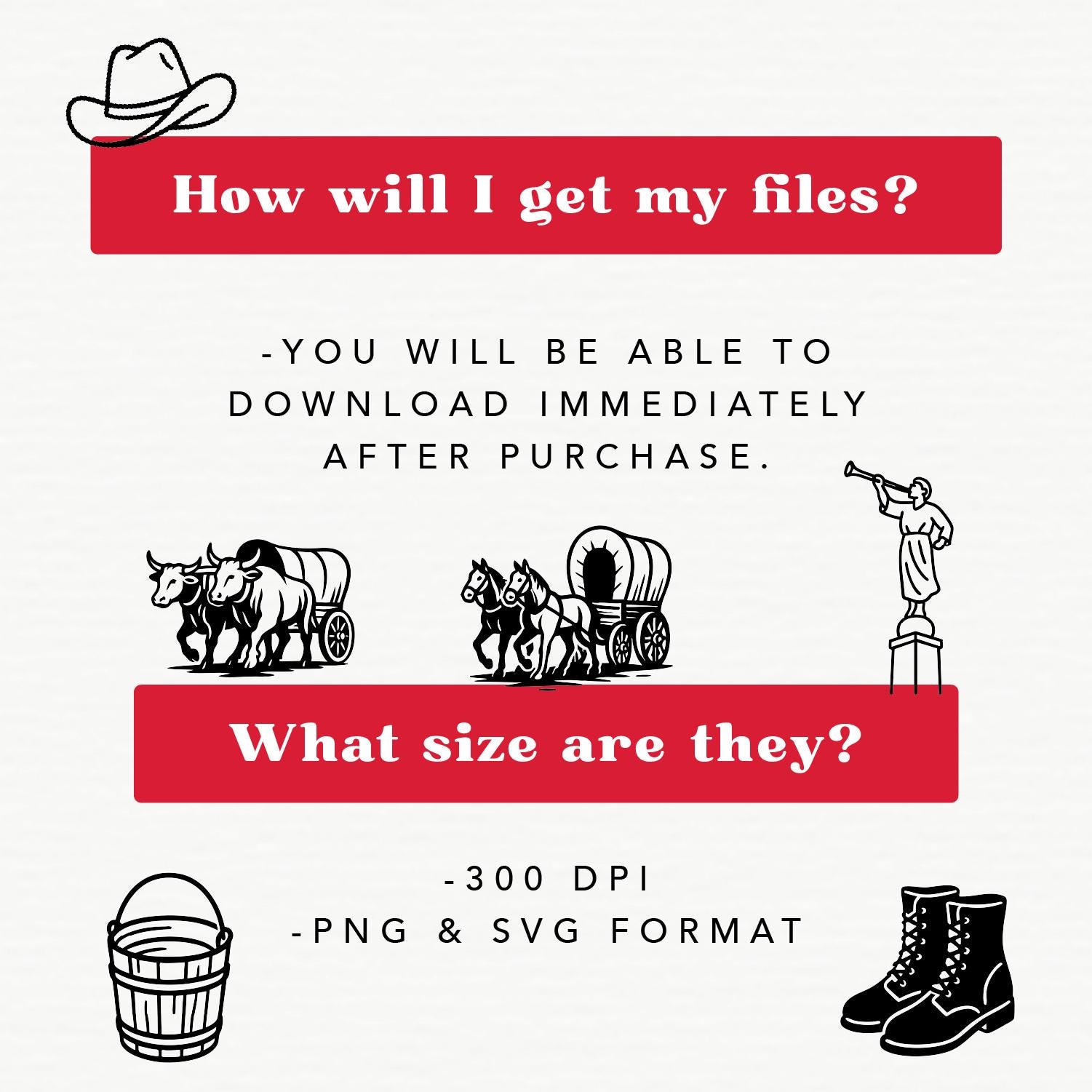 Pioneer Icons, Old West Utah, LDS Clip Art, Commercial Use, Digital ...