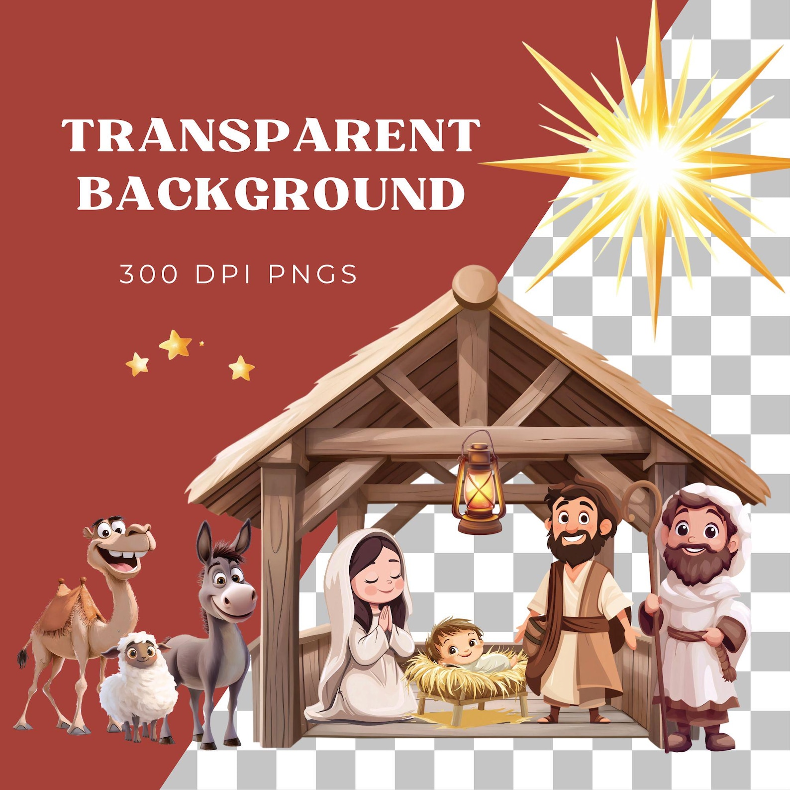 Cute Nativity Clip Art - Christmas Crafts - Baby Jesus Clipart - Kids ...