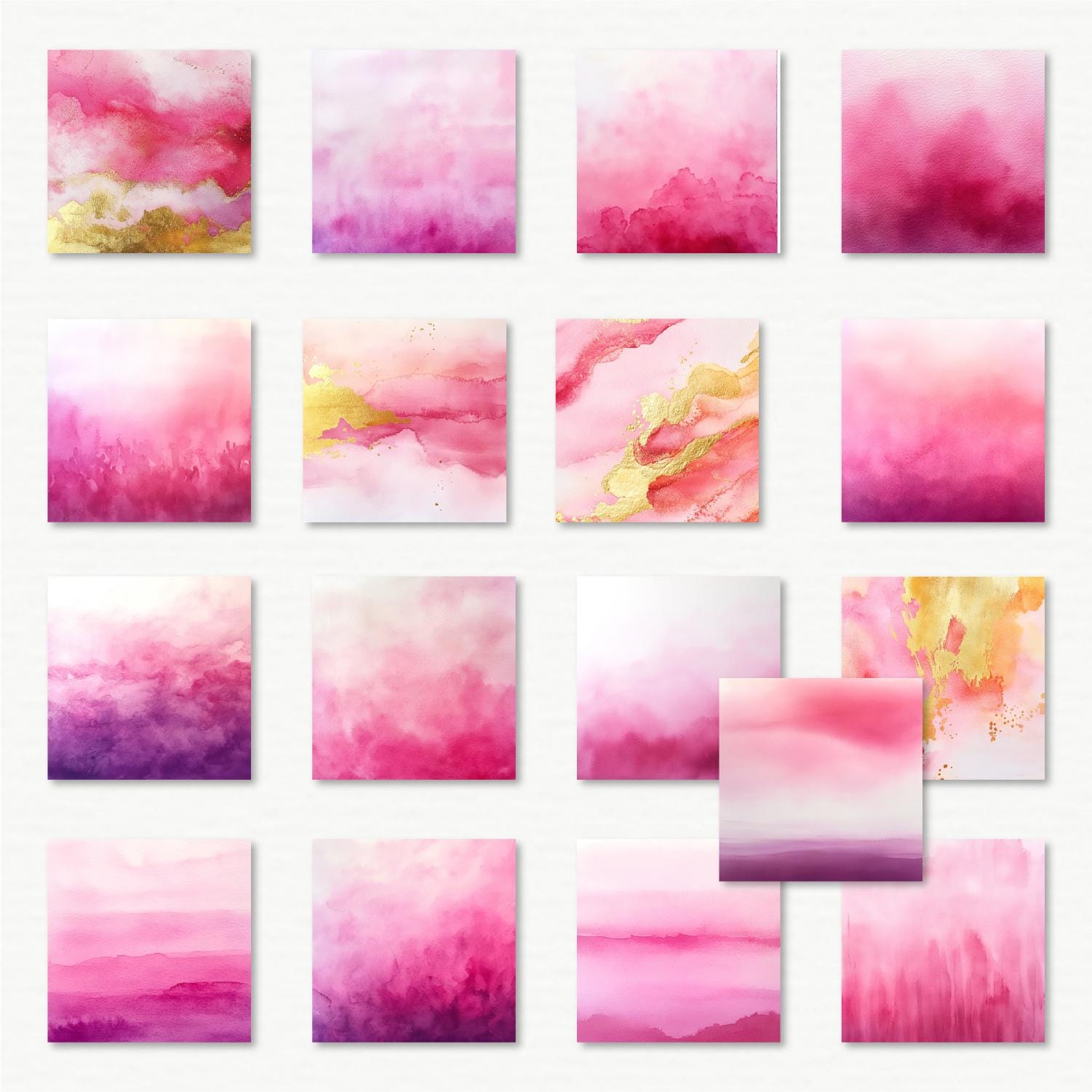Pink Gold Watercolor Clipart - Alcohol Ink Backgrounds - Digital Paper ...