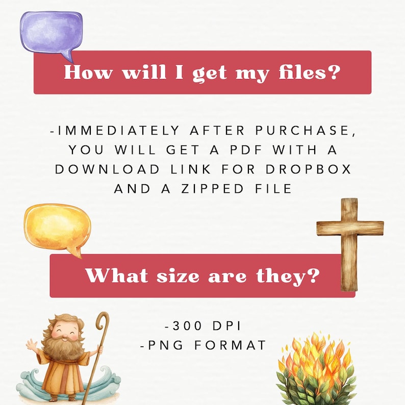 Moses and 10 Commandments Clip Art, Religious Art for Kids, Bible Story ...