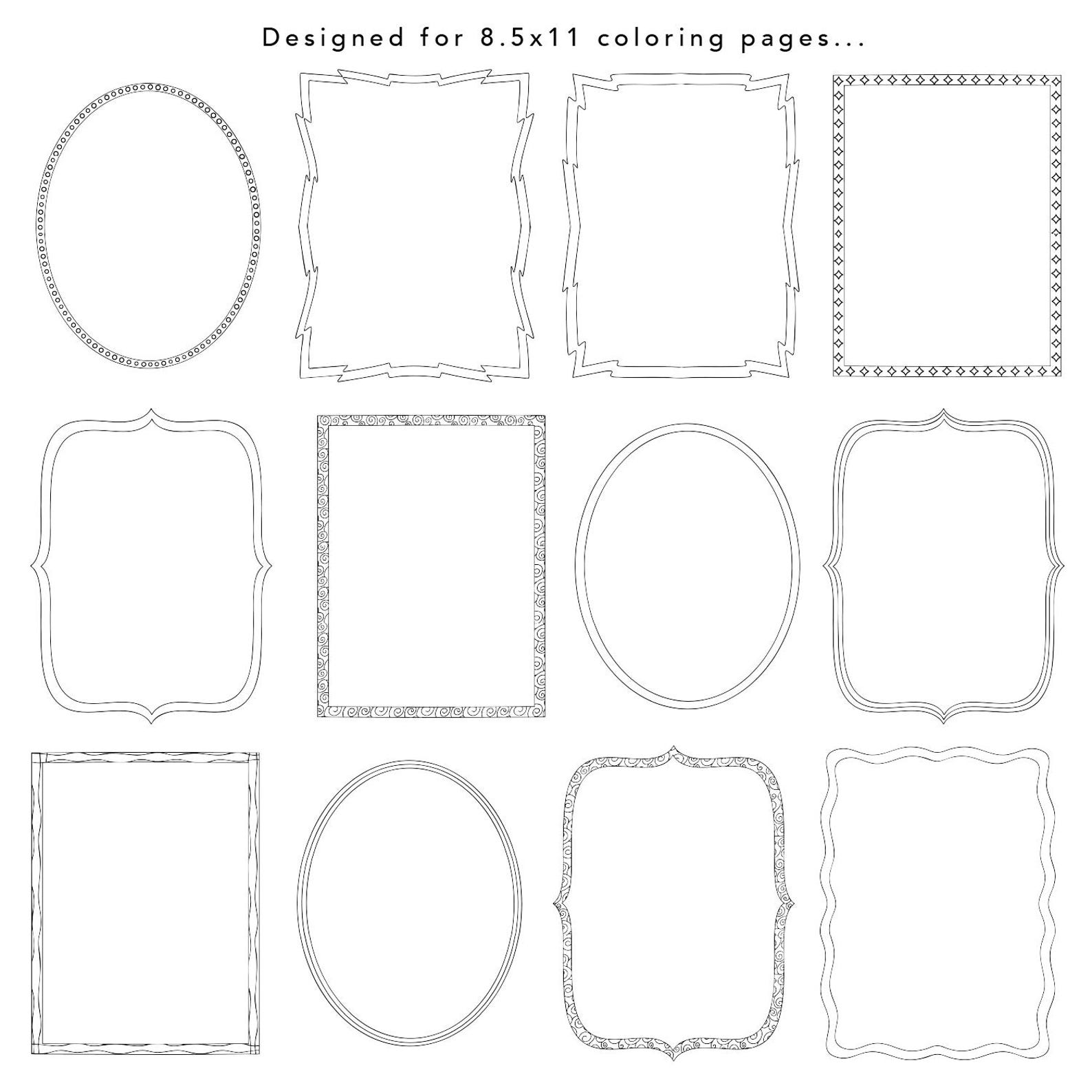 Coloring Page Borders, Beautiful Printable Designs, Adult Coloring ...