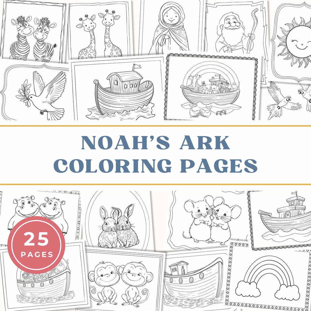 Noah's Ark Coloring Pages for Kids - Printable Bible Activities ...
