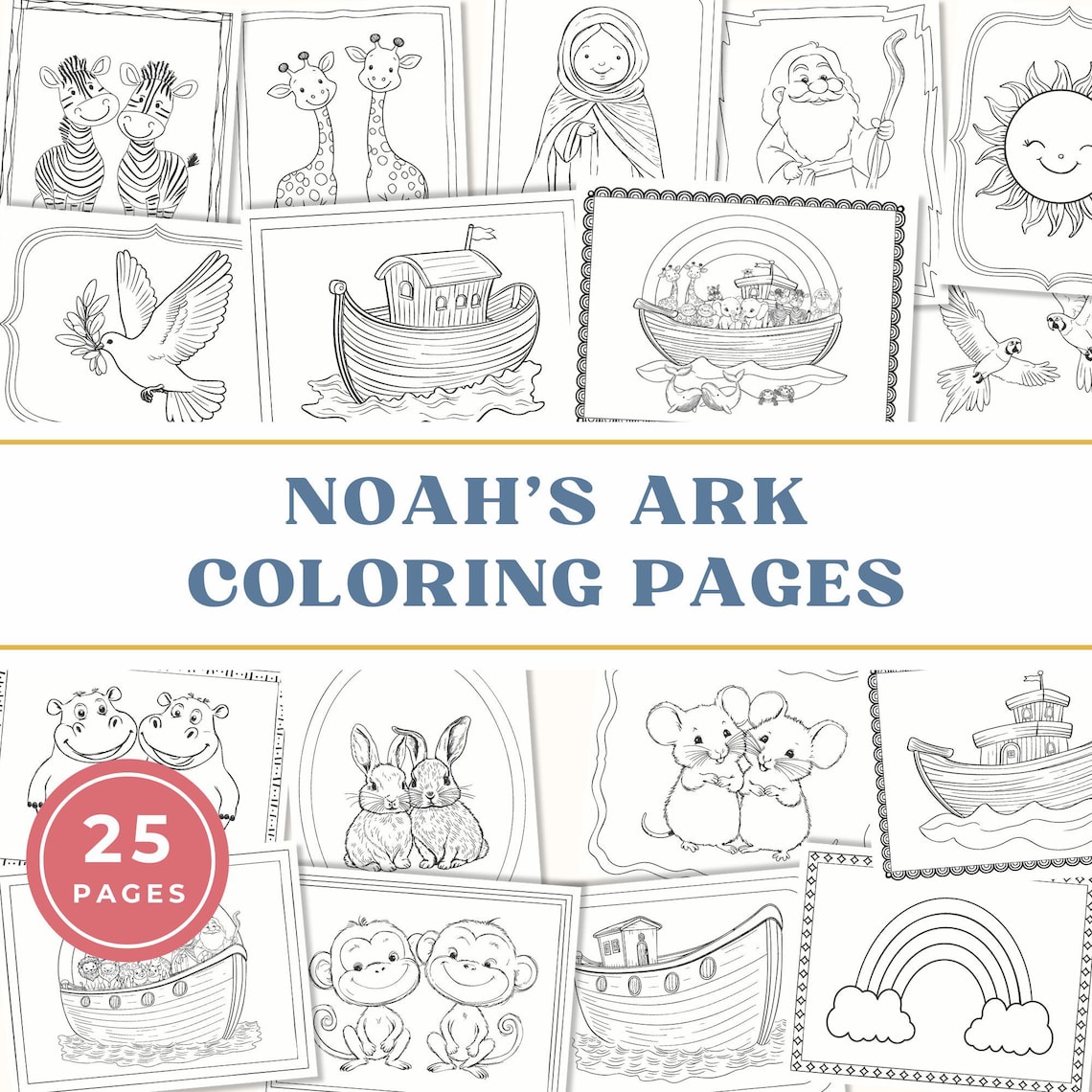 Noah's Ark Coloring Pages for Kids - Printable Bible Activities ...