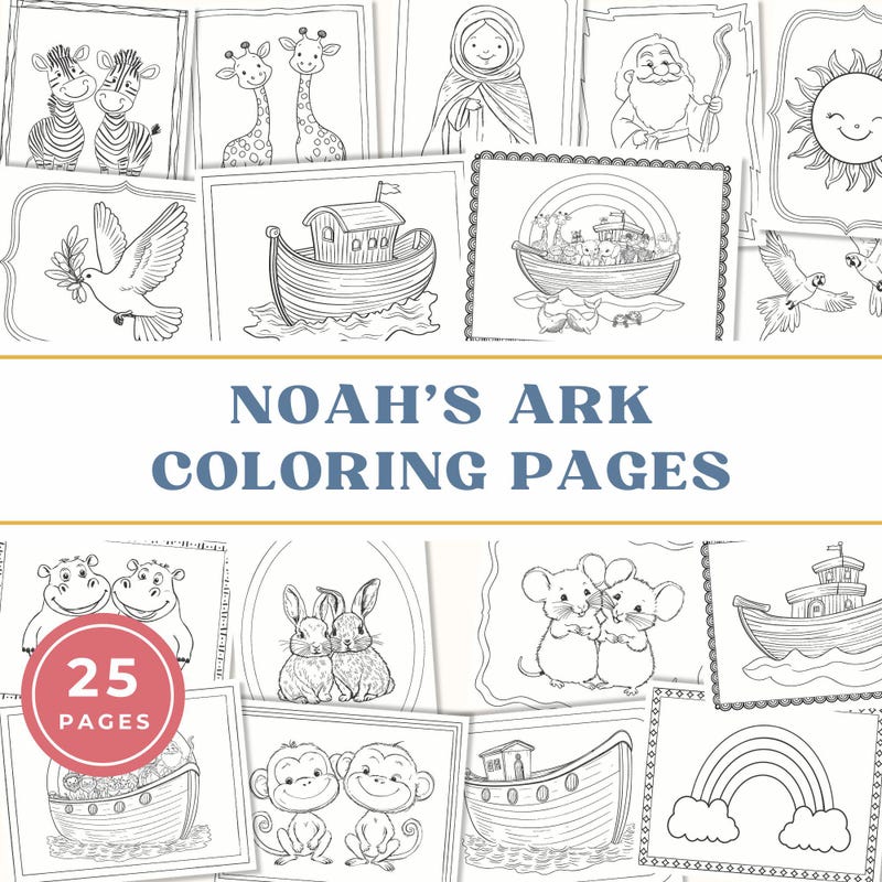 Noahs Ark Activity Sheet - Etsy