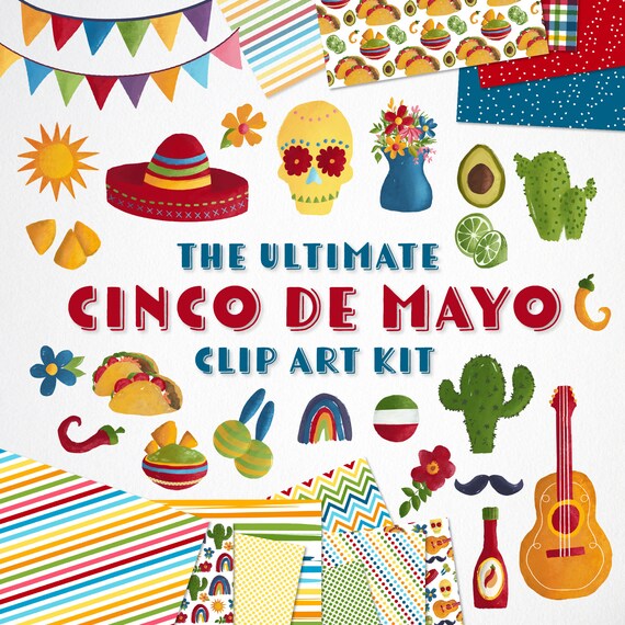 The Ultimate Cinco De Mayo Clip Art Kit Free Commercial Use | Etsy