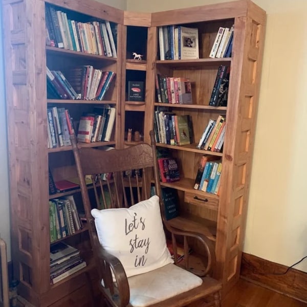 Corner Bookcase - Etsy