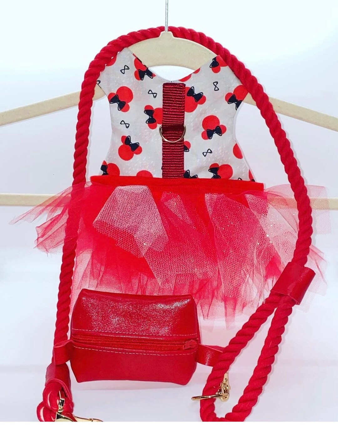 Minnie Mouse Doggy Dress With Matching Leash and Poop Bag - Etsy