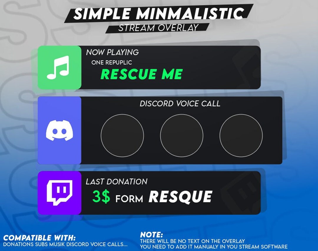 Modular Simple Minimalistic Stream Overlay - for Twitch, Youtube, Kick ...