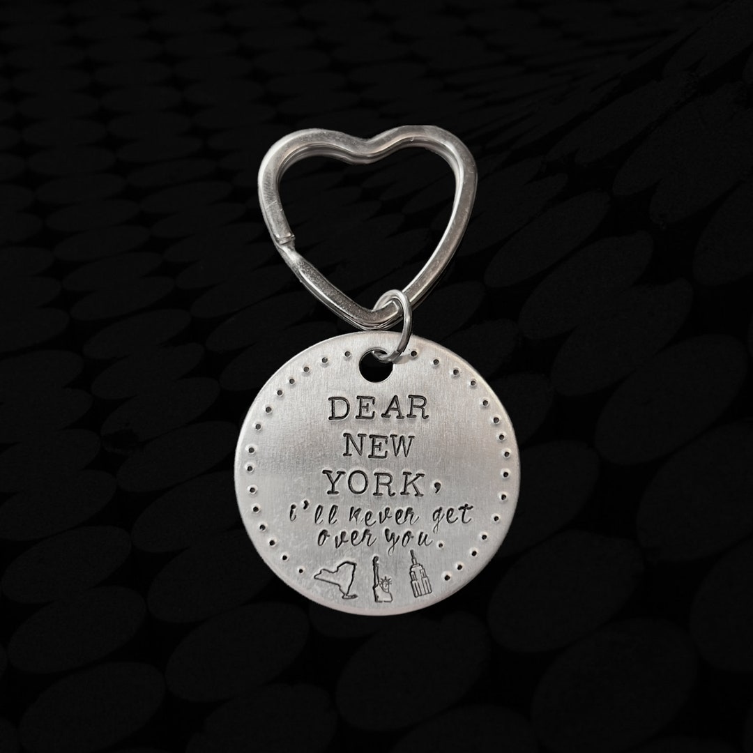 I Love New York Keychain New York City NYC Metal Stamped - Etsy