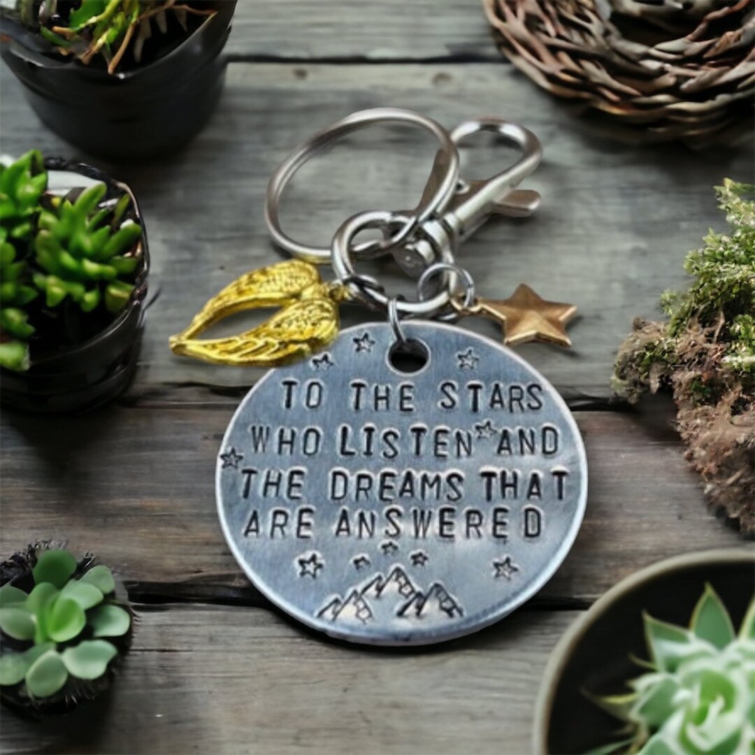 Velaris Inspired Keychain | Metal Stamped | Handmade | ACOTAR Inspired ...