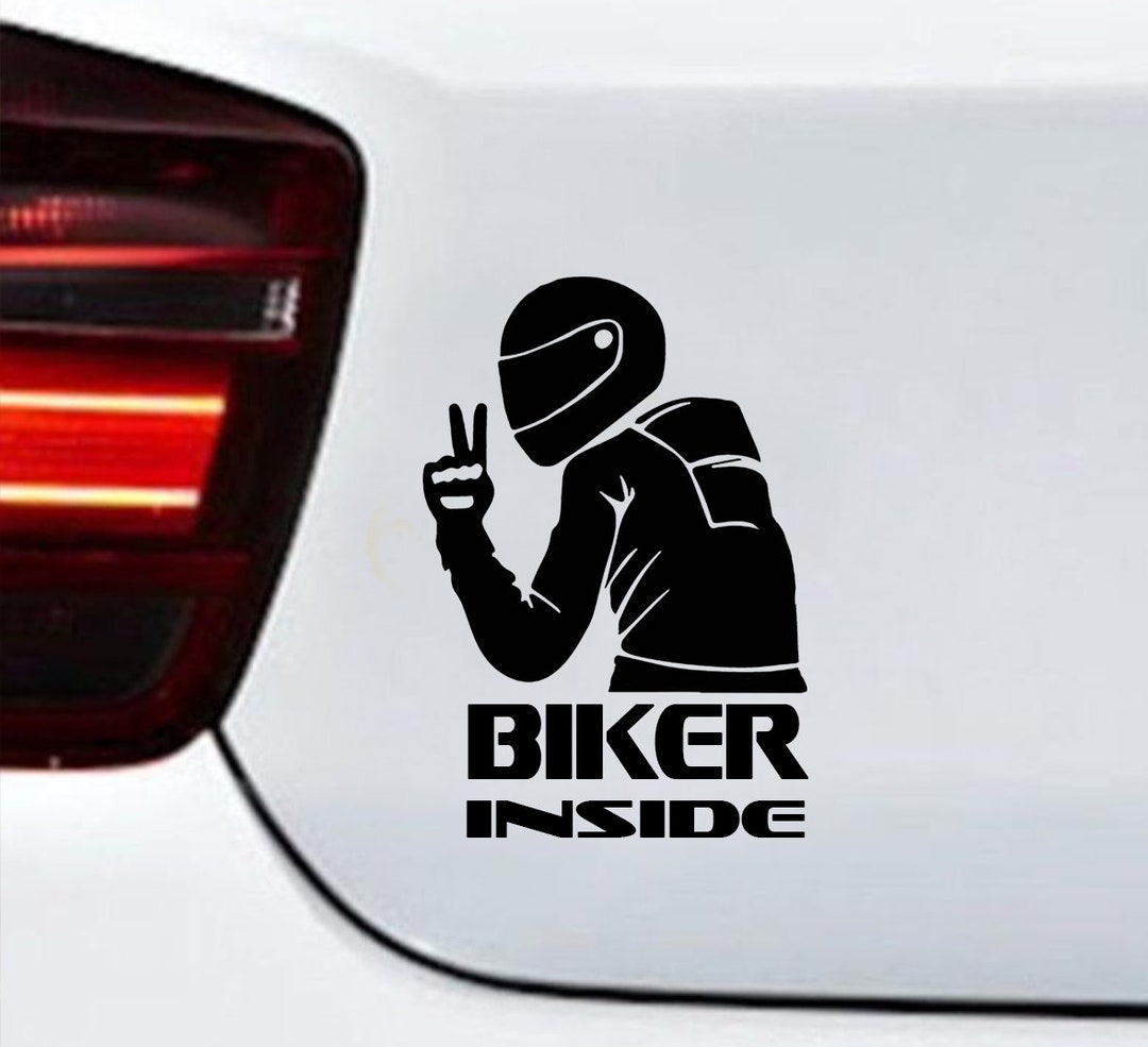 Biker Inside Sticker/sticker/gift Idea - Etsy