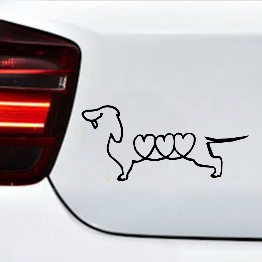 Dachshund Heart Car Sticker Gift Idea Environmental Greta Car Truck ...