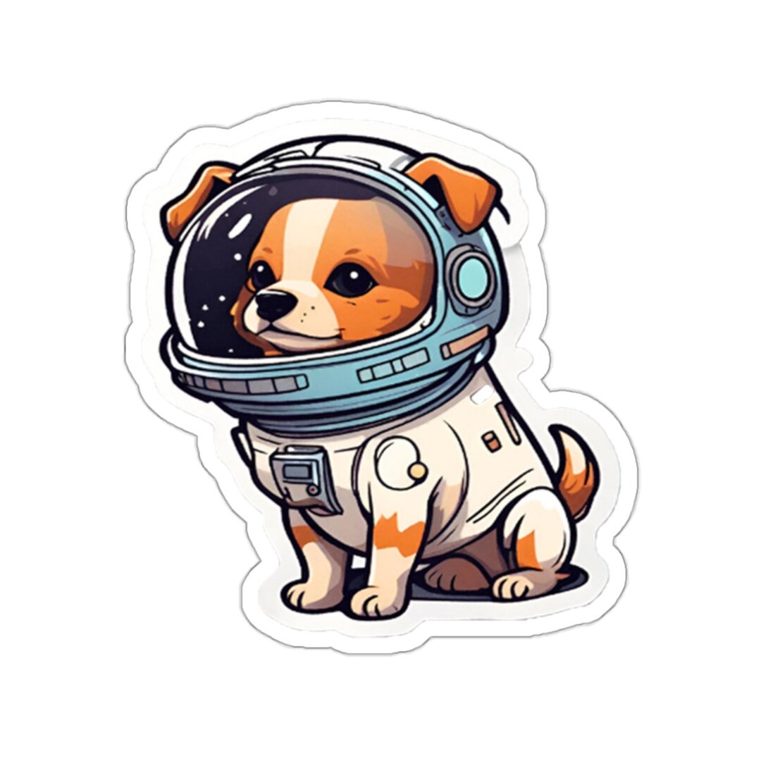 Cute Space Dog Astronaut Sticker Sketchbook Laptop - Etsy